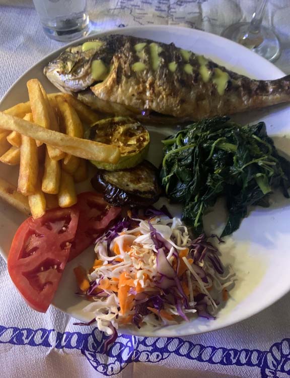 Fish Menu - Varvara's Sea Food Restaurant, Benitses, Corfu